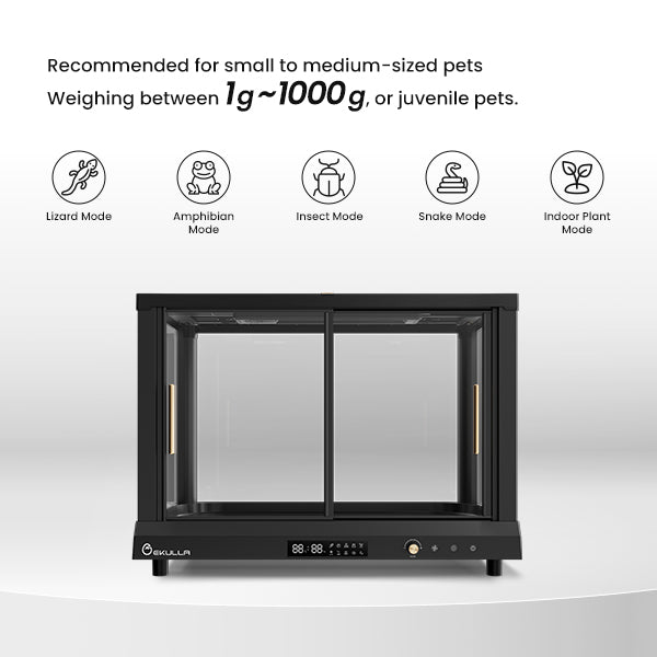 Smart Reptile Enclosures Terrariums Tank - 5 Auto Modes - Ekulla